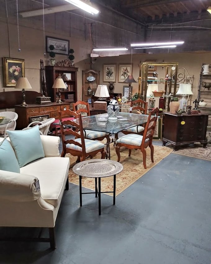 Elegant furniture vignettes create little slices of history where you could easily picture yourself sipping tea or plotting a novel in another era entirely.