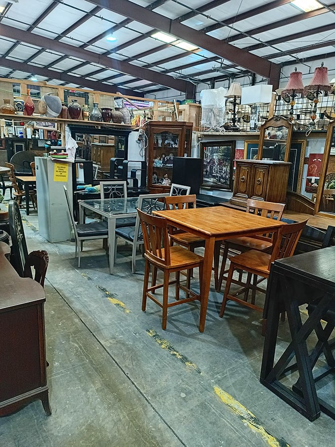 Furniture heaven for the indecisive shopper &ndash; dining sets, cabinets, and chairs waiting for their second act in someone's home story.