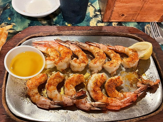 These grilled shrimp aren't just cooked&mdash;they're respected. Simple seasoning, perfect char, and that cup of liquid gold for dipping.