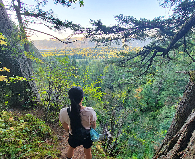 The reward for your efforts: Hiking trails offer breathtaking vistas of the Columbia River Gorge, where even couch potatoes find themselves suddenly appreciating cardio.