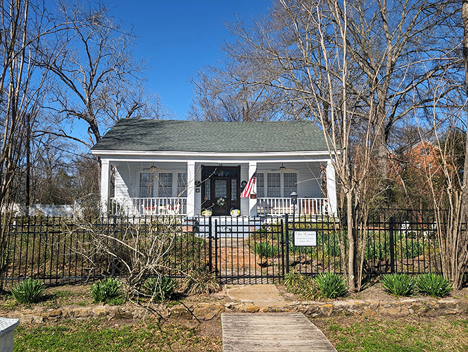 This quaint historic cottage represents Jefferson's architectural soul &ndash; white clapboard, welcoming porch, and a hint that ghost stories might come complimentary.
