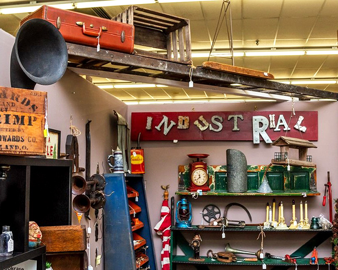 "INDUSTRIAL" indeed! This corner looks like it was curated by someone who appreciates both function and rust-covered charm.