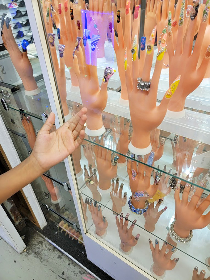 These mannequin hands aren't just waving hello&mdash;they're showing off enough bling to make Mr. T consider a shopping spree.