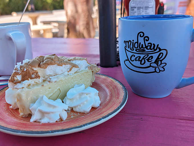 The holy grail of desserts! This slice of key lime pie with its perfect graham cracker crust might just be worth the drive to Islamorada alone.