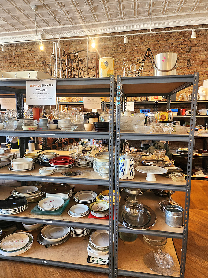 Kitchen treasures await the eagle-eyed shopper. One person's discarded serving platter becomes another's conversation piece at next weekend's dinner party.