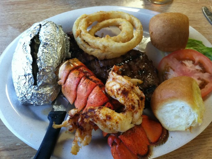 Surf and turf nirvana! That lobster tail isn't just food&mdash;it's the maritime equivalent of rolling out the red carpet for your palate.