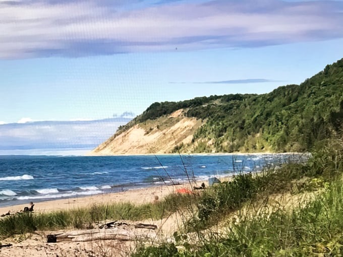 The road less traveled leads to views less photographed. Here, the meeting of forest and shoreline creates Michigan's version of coastal majesty.