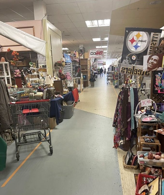 Every corner reveals another vendor's carefully curated collection of yesterday's must-haves.