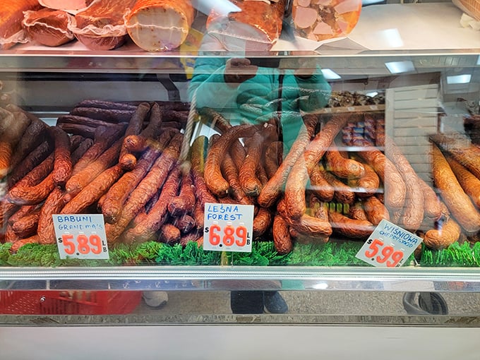 Kielbasa paradise! These glistening, smoky links are what food dreams are made of. The kind of sausages that make vegetarians momentarily question their life choices.