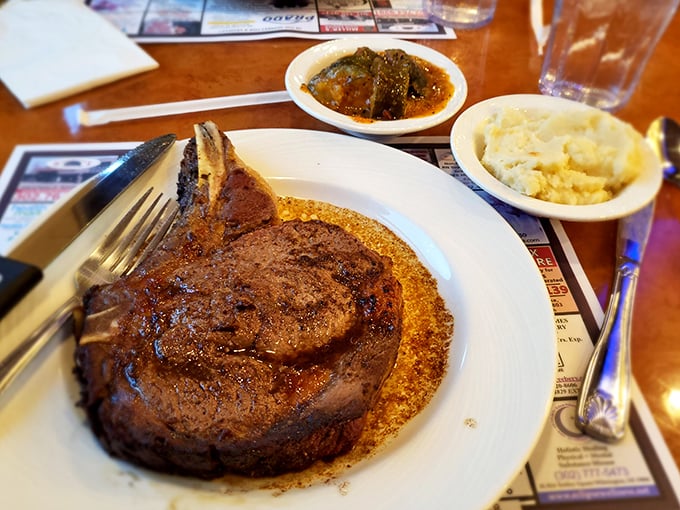 This prime rib isn't messing around. It's the kind of serious meat commitment that makes vegetarians question their life choices.
