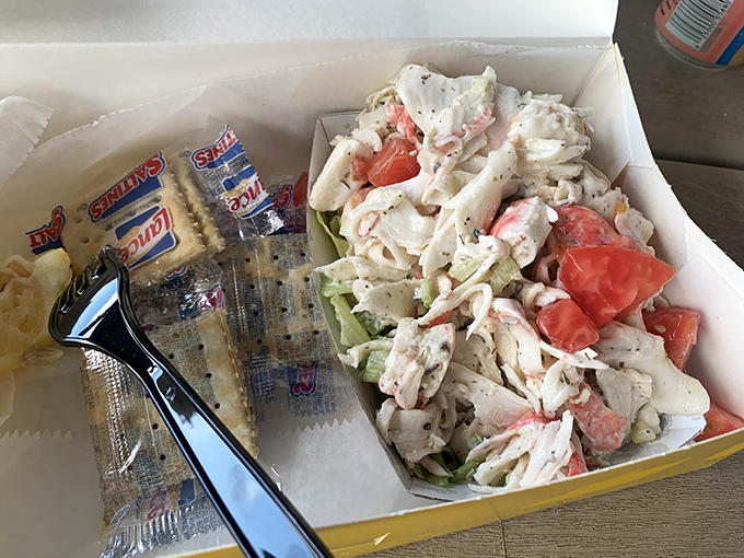 This seafood salad isn't trying to impress anyone with fancy plating, yet somehow manages to be the most impressive thing you'll eat all week.