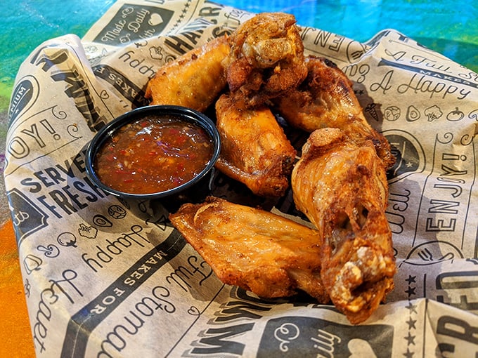 These wings aren't just smoked&mdash;they've had a full spa treatment of flavor. Crispy, golden-brown therapy served with dipping sauce on the side.