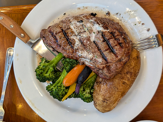 Not all heroes wear capes&mdash;some wear perfect grill marks. This steak, accompanied by its colorful vegetable entourage, is ready for its close-up.