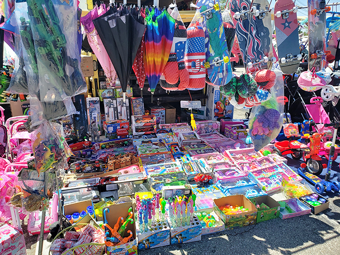 Childhood memories come flooding back faster than Saturday morning cartoons in this nostalgic toy wonderland.