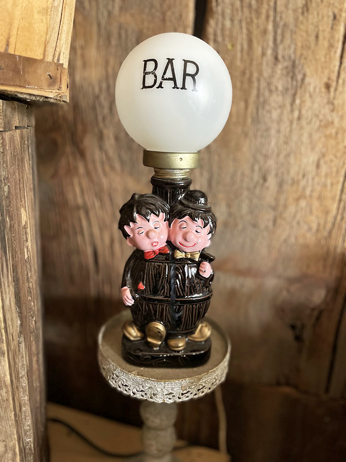 This vintage "BAR" lamp isn't just illuminating a room&mdash;it's lighting up memories of simpler times when character trumped mass production.
