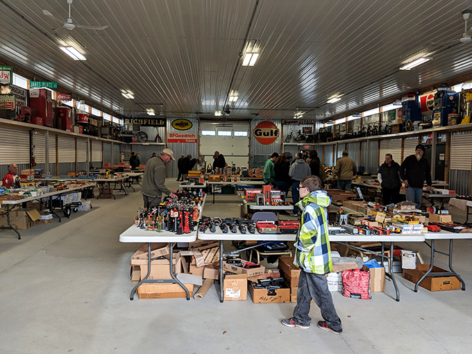 The indoor section offers climate-controlled antiquing&mdash;where serious collectors gather like archaeologists at a particularly promising dig site.