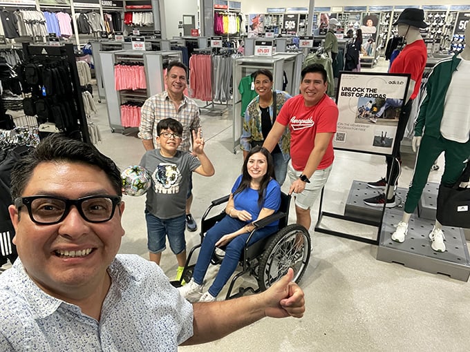 Happy shoppers creating memories that last longer than the deals they scored. Though those discounted sneakers might give them a run for their money.