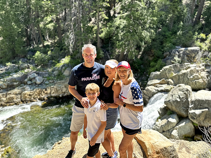 Family memories in the making. These happy hikers discovered that the best souvenirs don't come from gift shops but from moments like these.