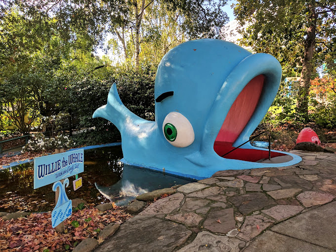 Willie the Whale, with his gaping blue mouth, has been swallowing brave children (and returning them safely via slide) for generations.