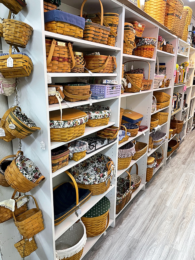 Basket case? More like basket paradise! This meticulously organized collection would make Marie Kondo weep with organizational joy.