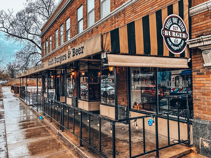 317 Burger's brick storefront and striped awning create the perfect neighborhood burger spot. Rain or shine, those craft burgers are calling your name.