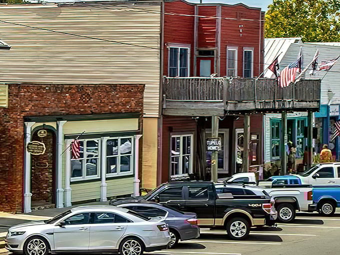 Apalachicola's historic storefronts stand like sentinels of time, their awnings offering shade and stories alike.