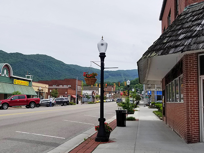 Main Street in Big Stone Gap offers a glimpse into Appalachian small-town life. Those storefronts welcome visitors with mountain hospitality.
