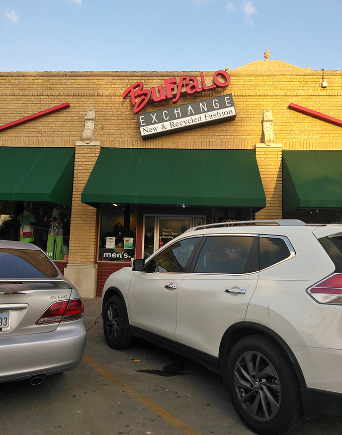 Buffalo Exchange's charming brick storefront hides a curated collection of fashion finds that would make any stylist swoon.
