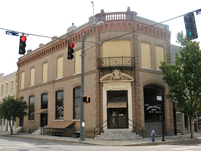 Fitzgerald's historic storefronts stand ready for their close-up, minus the Hollywood price tag. 