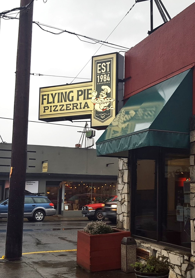 Flying Pie's vintage sign has been guiding hungry Portlanders to pizza nirvana since bell-bottoms were still in their first wave of popularity.