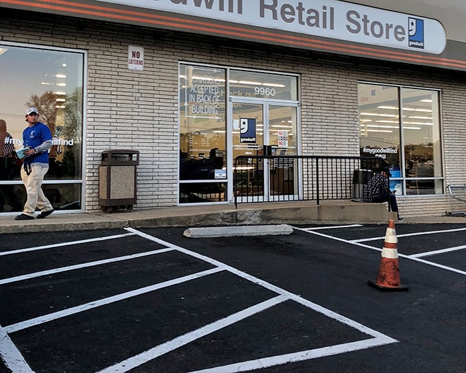 Goodwill of Greater Washington welcomes bargain hunters with its familiar blue signage and promise of hidden gems.