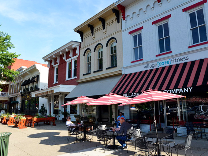 Granville's main drag looks like Norman Rockwell grabbed his paintbrush and went to town&mdash;literally.