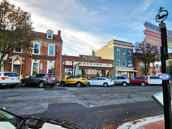 Havre de Grace's sunny yellow buildings stand as cheerful sentinels, greeting visitors who've escaped the highway hustle just minutes away.