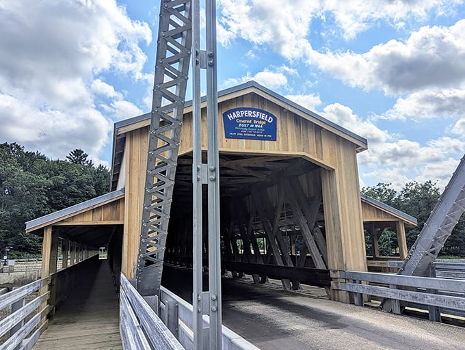 This isn't just a bridge &ndash; it's a whole park experience wrapped in historic timber and charm.