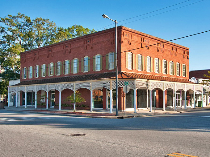 This red brick beauty in Jesup could be a movie set, complete with white lattice porch that practically begs for sweet tea sipping.