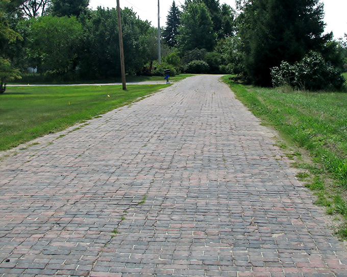 Lincoln Highway's historic brick roads &ndash; bumpy time machines that remind us good things existed before GPS and cup holders.