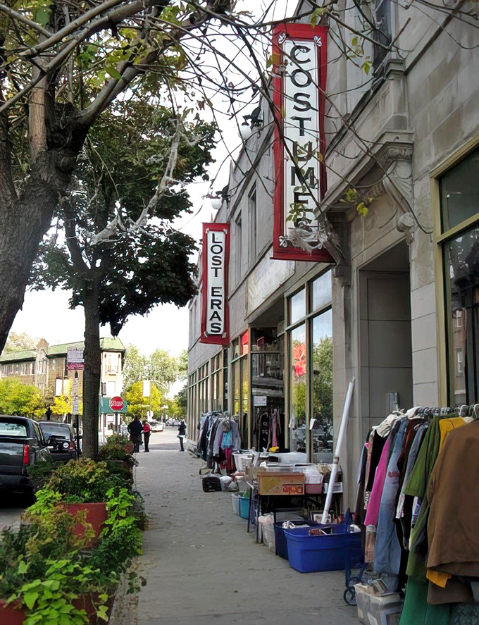 Lost Eras' vintage sign promises a journey through time. This isn't just shopping&mdash;it's time travel with a price tag.