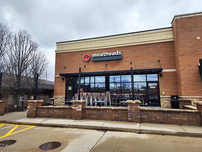 Meatheads' modern brick exterior might look corporate, but inside awaits burger artistry that's anything but cookie-cutter. Prepare for beef brilliance!