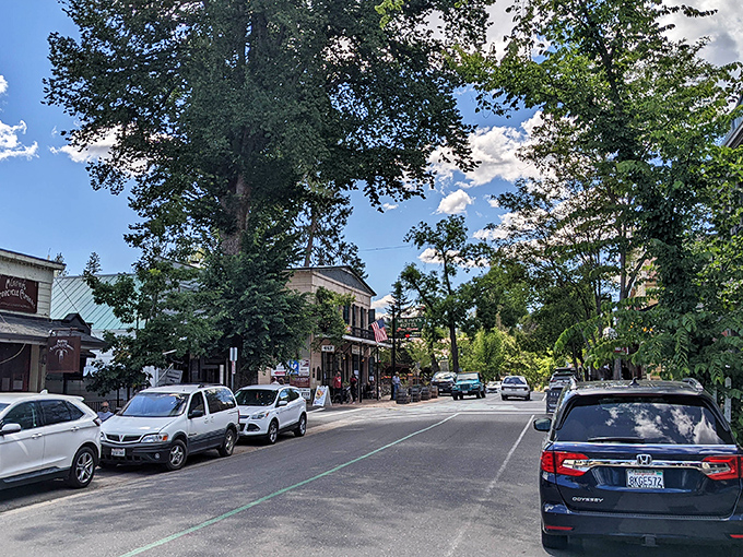 Murphys' tree-lined streets offer perfect shade for exploring this Gold Country gem at a leisurely pace.