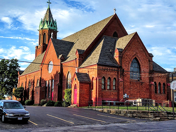 This stunning church in Niles represents the town's rich architectural heritage, available for admiration at no cost to your budget.