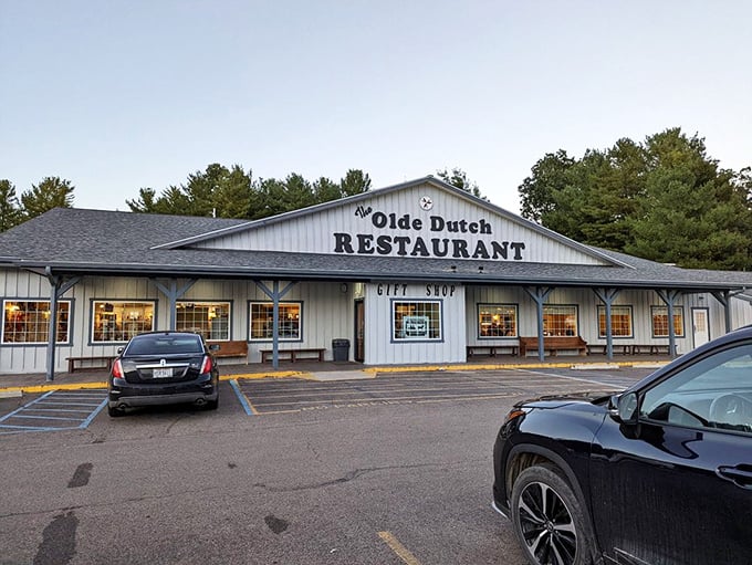 Olde Dutch Restaurant's charming country exterior looks like it was plucked straight from a Midwest postcard.