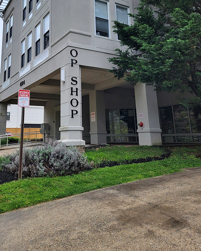 Tucked away in Chevy Chase, the Opportunity Shop's unassuming entrance hides a world of upscale treasures at down-to-earth prices.