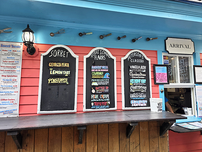 Peterson's menu boards are like edible poetry&mdash;Georgia Peach sorbet sounds like a summer love song.