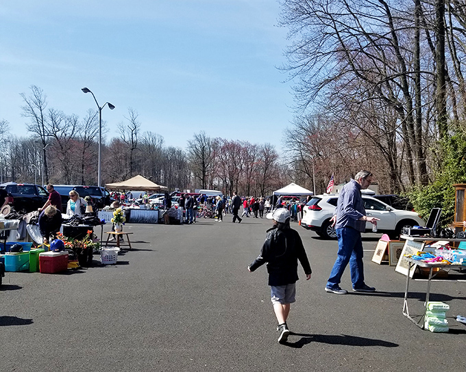 Paved paradise for the professional browser! Philadelphia's market transforms asphalt into aisles of adventure where every step brings new discoveries.