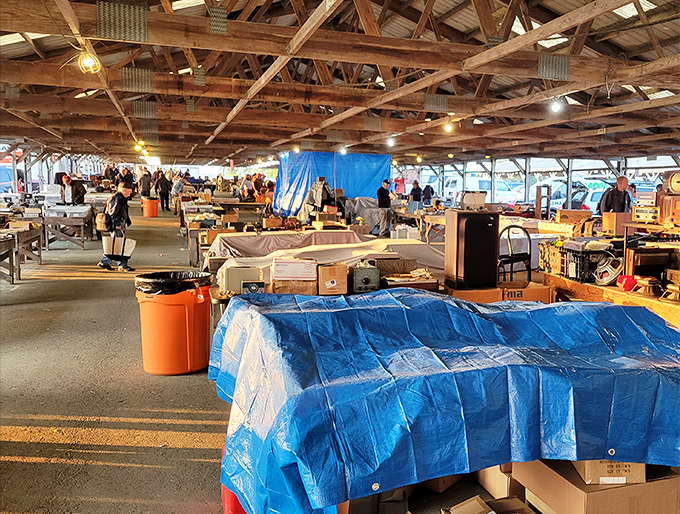 Renninger's rustic wooden wonderland houses history in every corner. Sunbeams highlight treasures waiting to be discovered.