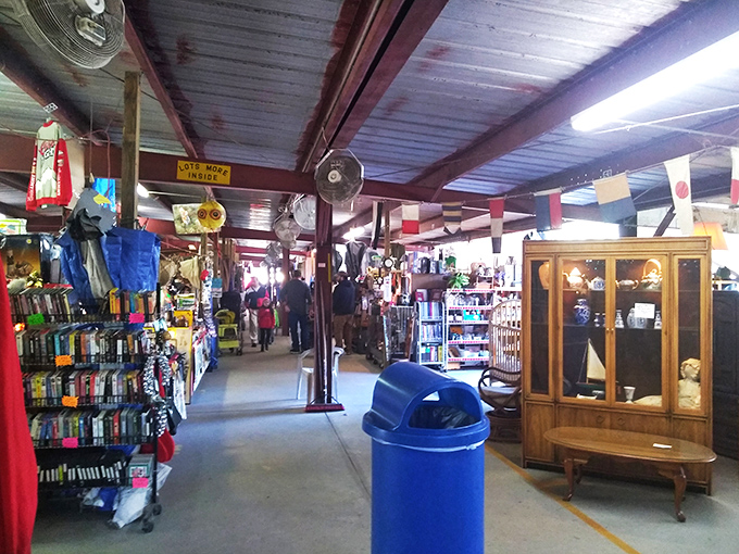 Mount Dora's market brings the outdoors in, with shoppers browsing under tents while Florida sunshine filters through.