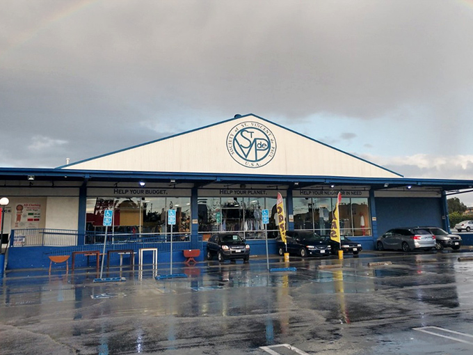 St. Vincent de Paul's blue-trimmed building houses more treasures than a pirate's chest. This Los Angeles landmark serves both shoppers and the community.