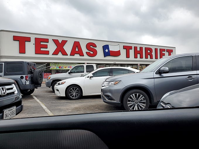 Texas Thrift proudly wears the Lone Star flag like your uncle wears his favorite holiday sweater—with unabashed enthusiasm and zero apologies.