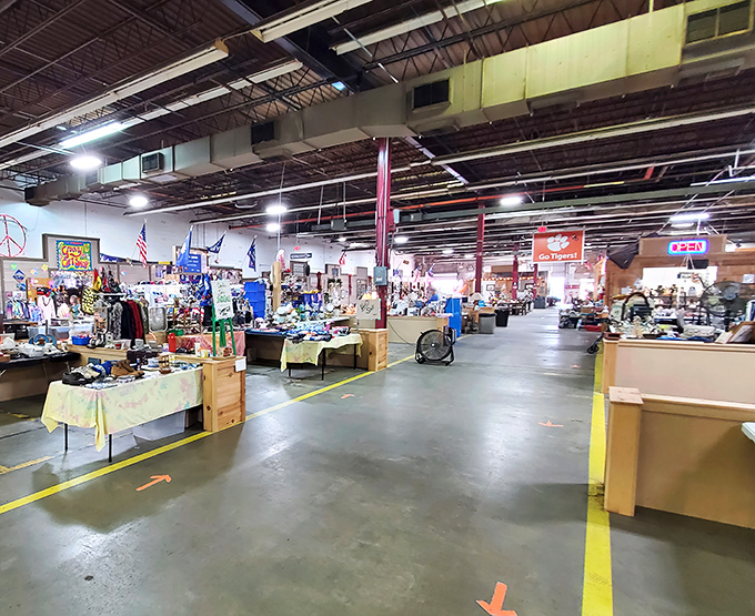 The Market at the Mill transforms industrial space into a shopper's playground. High ceilings and higher hopes for amazing finds!