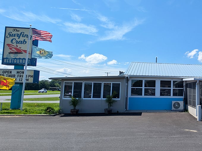 The Surfing Crab's roadside charm might not stop traffic, but their steamed crabs certainly stop conversations &ndash; except for the occasional "Wow!"